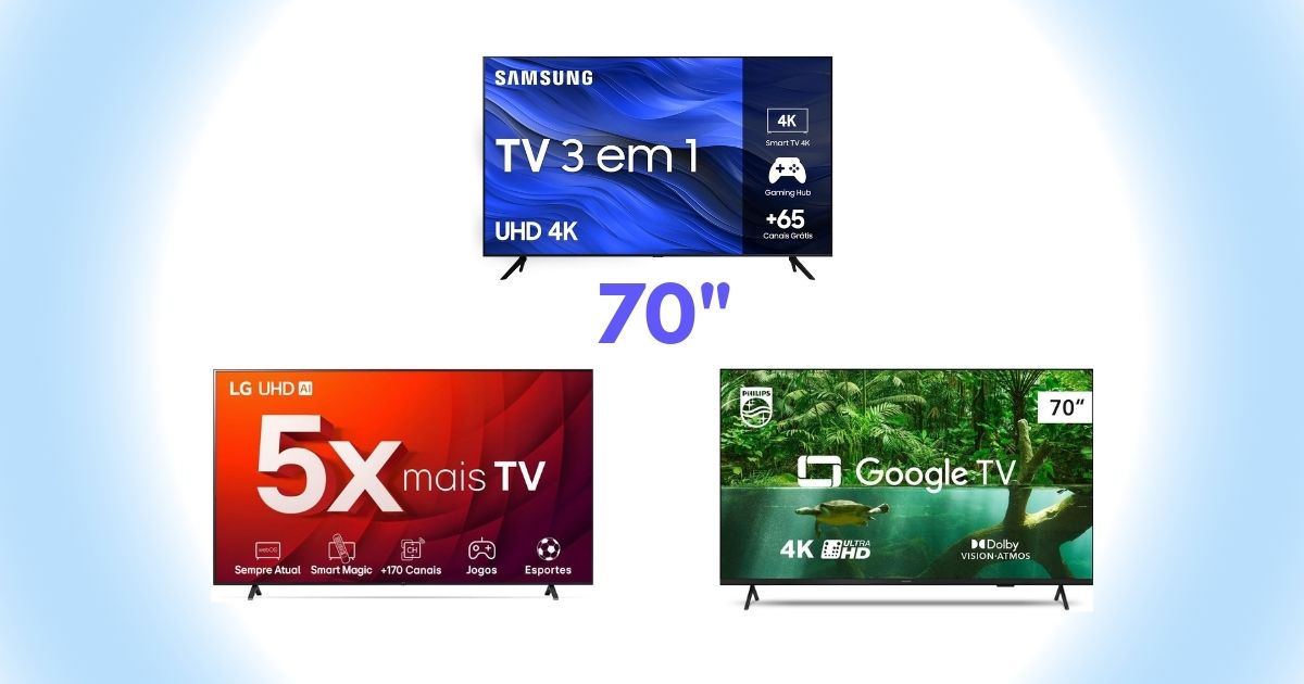 As Melhores TVs 70 Polegadas | Top 5 | Guia Produto